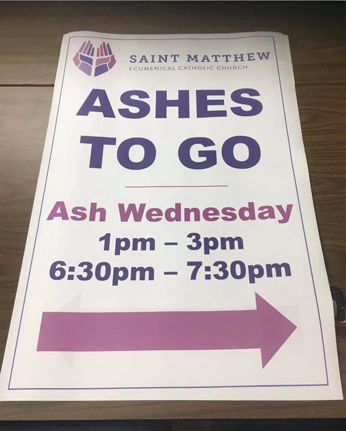 Large Signs Printing · Saint Matthew Ecumenical Catholic Church